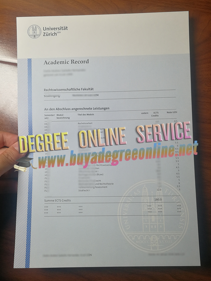 Where to buy a Universität Zürich academic transcript online