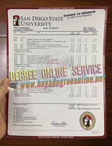 How long to get a fake San Diego State University transcript online